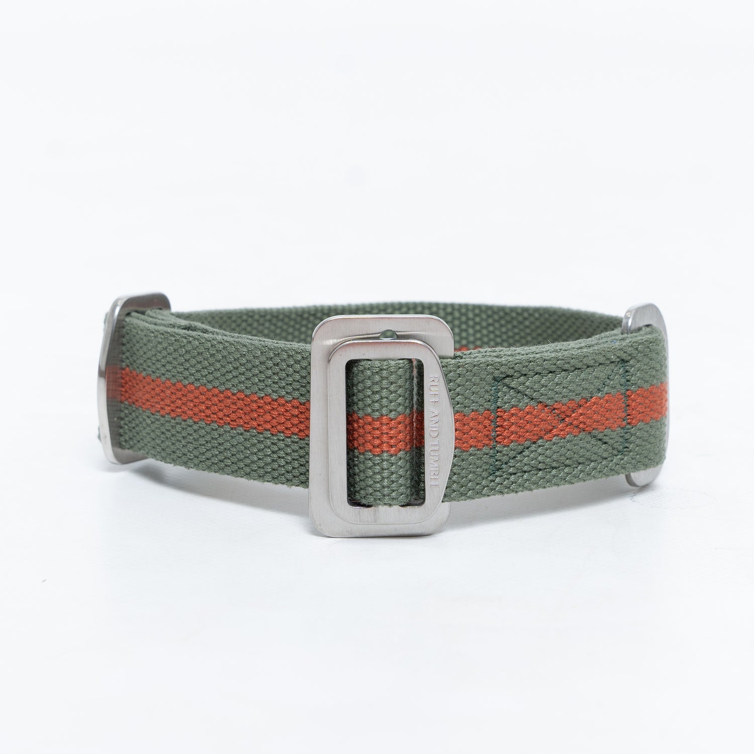 All-Terrain Canvas Collar - Khaki and Chestnut - Ruff and Tumble