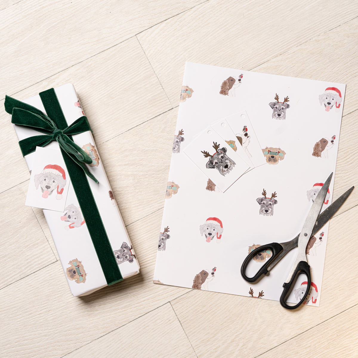 Dog Print Wrapping Paper